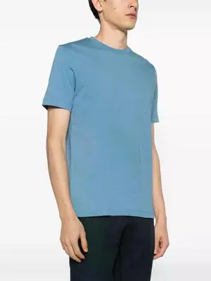 BOSS Raised-logo Cotton T-shirt - Blue
