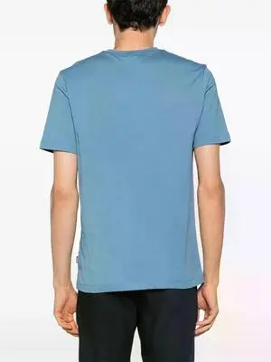 BOSS Raised-logo Cotton T-shirt - Blue