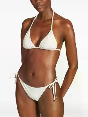JIMMY CHOO Aria Logo-print Bikini Top