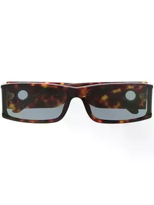 Linda Farrow Linda Farrow Mya Rectangle Frame Sunglasses Brown