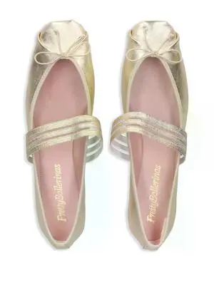 Pretty Ballerinas Kristen Metallic Ballet Flats - Gold