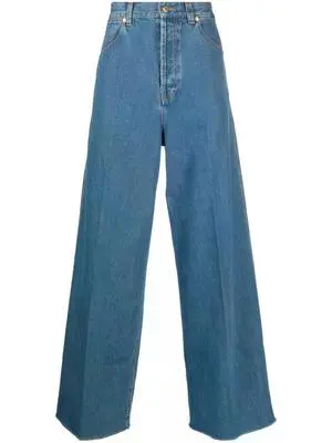 Gucci Pressed-crease Mid-rise Wide-leg Jeans