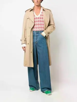 Gucci Pressed-crease Mid-rise Wide-leg Jeans