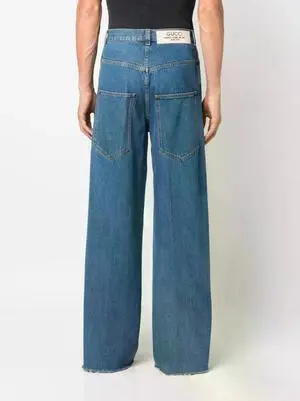 Gucci Pressed-crease Mid-rise Wide-leg Jeans