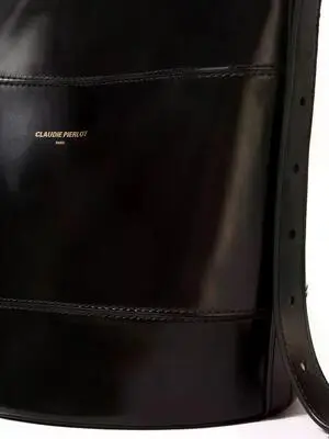Claudie Pierlot Solveig Leather Bucket Bag - Black
