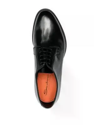Santoni Polished Leather Derby Shoes