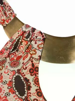 AMIR SLAMA Floral-print Cut-out Bikini