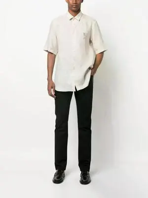 BILLIONAIRE Logo-embroidered Straight-leg Jeans - Black