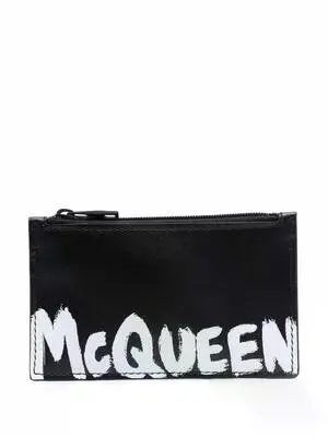 Alexander McQueen Logo-print Leather Wallet - Black