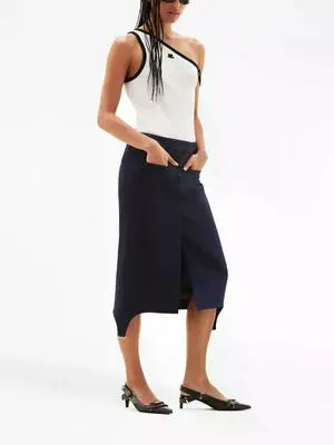 COURREGES Suspenders Midi Skirt