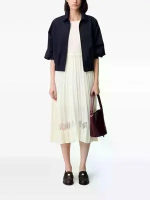 Claudie Pierlot Two-tone Lace Trimmed Midi Dress