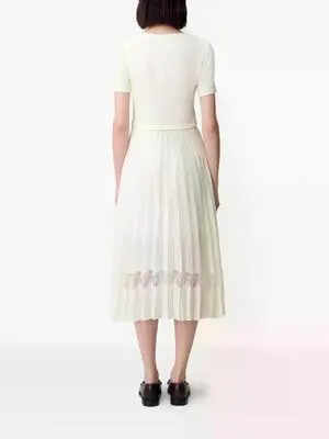 Claudie Pierlot Two-tone Lace Trimmed Midi Dress