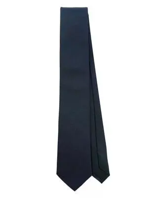 FURSAC Pointed-tip Silk Tie - Blue