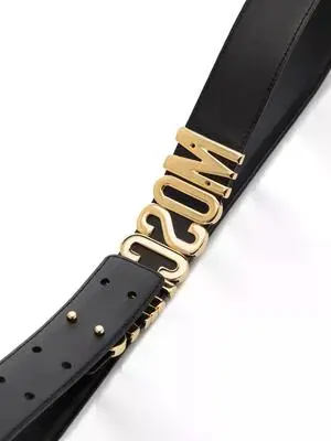 Moschino Plaque Belt - Black