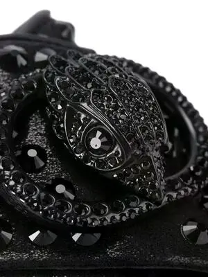 Kurt Geiger Chelsea Embellished Platform Slides - Black