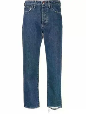 3x1 Distressed Straight-leg Jeans