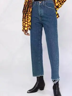 3x1 Distressed Straight-leg Jeans
