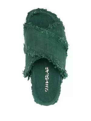 Camper Brutus Backless Sandals - Green