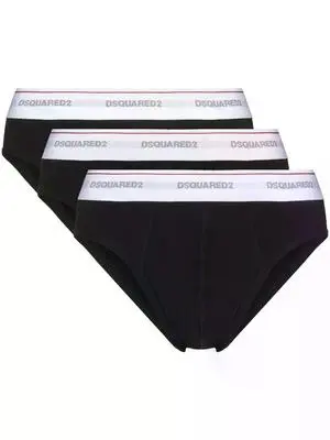 Dsquared2 Logo-waistband Briefs - Black