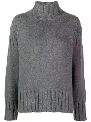 JIL SANDER Roll-neck Cashmere Jumper - Grey