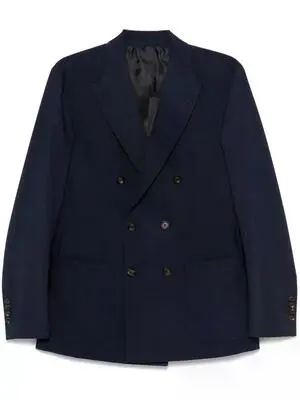 Eleventy Double-breasted Blazer - Blue