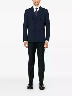 Eleventy Double-breasted Blazer - Blue