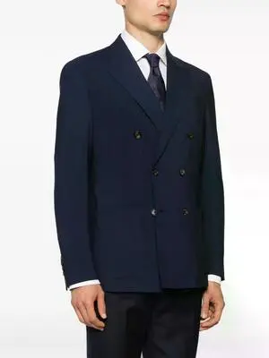 Eleventy Double-breasted Blazer - Blue