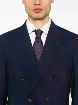 Eleventy Double-breasted Blazer - Blue