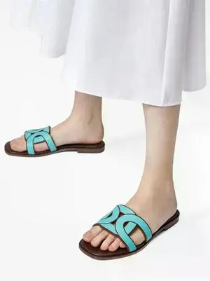TOD'S Logo-strap Leather Sandals