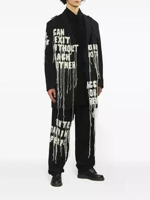 Yohji Yamamoto Embroidered Wool Blazer