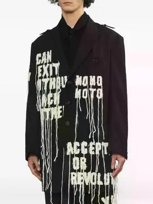 Yohji Yamamoto Embroidered Wool Blazer