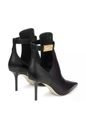 JIMMY CHOO Nell 85mm Pointed-toe Ankle Boots