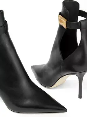 JIMMY CHOO Nell 85mm Pointed-toe Ankle Boots