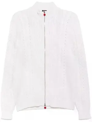 Kiton Cable-knit Cashmere Cardigan - Neutrals