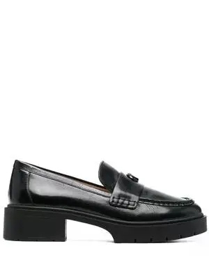 COACH Leah Chunky Sole Leather Loafers