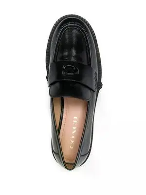 COACH Leah Chunky Sole Leather Loafers