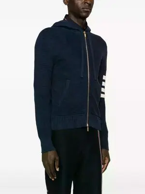 Thom Browne 4-bar Stripe Waffle-knit Hoodie