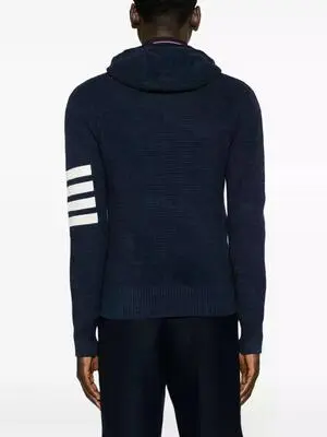 Thom Browne 4-bar Stripe Waffle-knit Hoodie