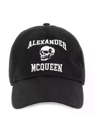 Alexander McQueen Embroidered Cap - Black