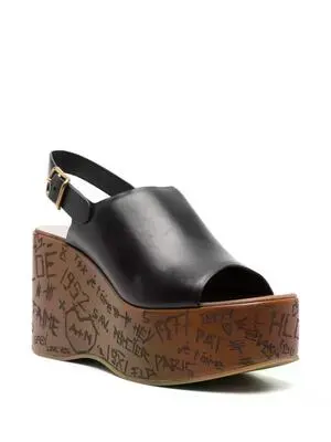 Chloé 80mm Maxime Wedge Sandals