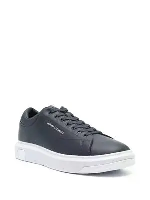 Armani Exchange Logo-embossed Leather Lace-up Sneakers