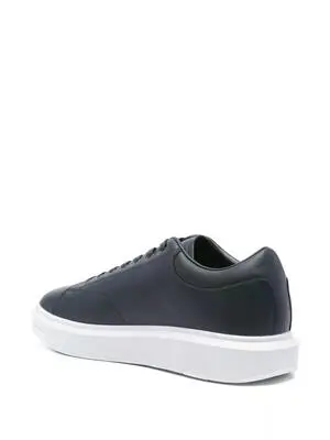 Armani Exchange Logo-embossed Leather Lace-up Sneakers