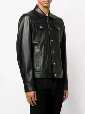 Dsquared2 Button-up Leather Shirt