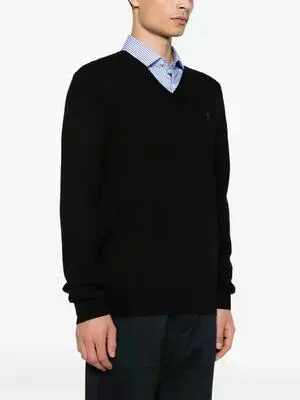 Polo Ralph Lauren Wool V-neck Sweater - Black