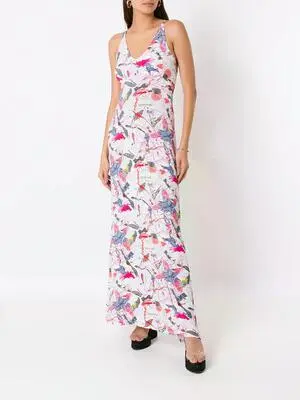 AMIR SLAMA Abstract-print Maxi Dress