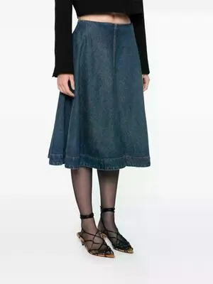 Khaite Renta Denim Skirt