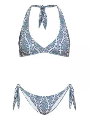 Etro Paisley-print Two-piece Bikini - Blue