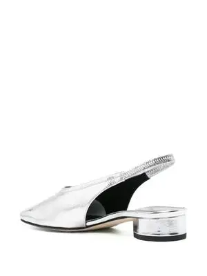 AeydĒ 25mm Dua Slingback Pumps - Silver