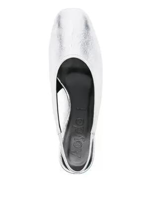 AeydĒ 25mm Dua Slingback Pumps - Silver