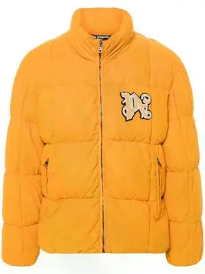 Palm Angels Logo-patch Corduroy Down Jacket